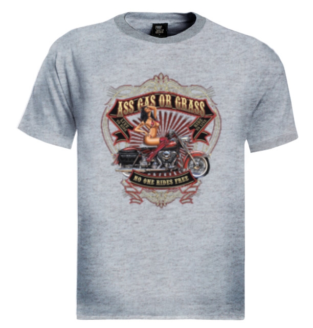 Ass Gas Or Grass T Shirt Free Ride Hot Girl Chick Live To Ride Pin Up Ebay