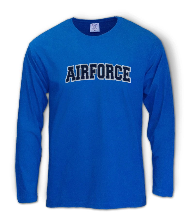 AIR FORCE logo Embroidered patch Long Sleeve T-Shirt Airborne USA ...