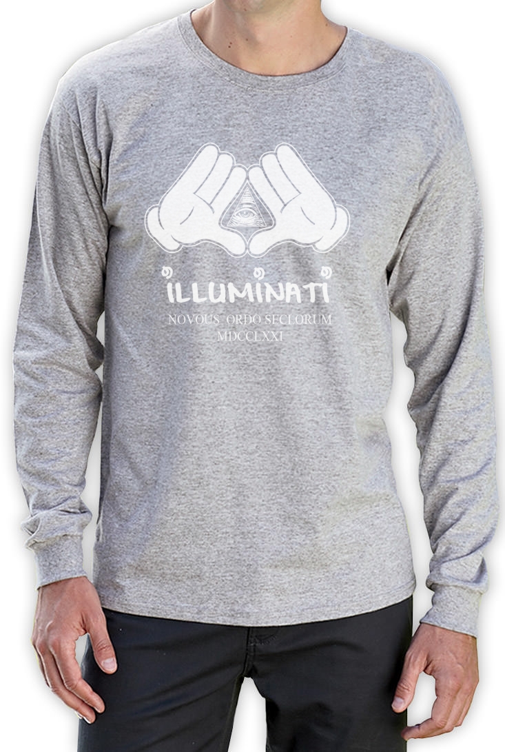 ILLUMINATI HANDS Long Sleeve T-Shirt DISOBEY CARTOON JAY KANYA DOPE ...